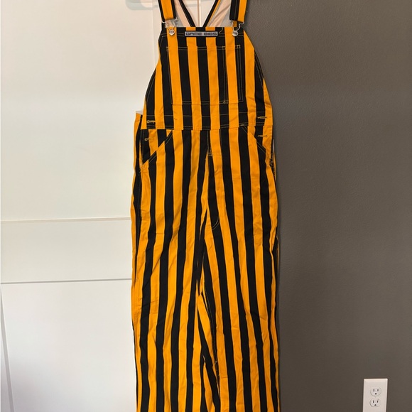 Game Bibs | Pants & Jumpsuits | Striped Yellow And Black Overalls ...